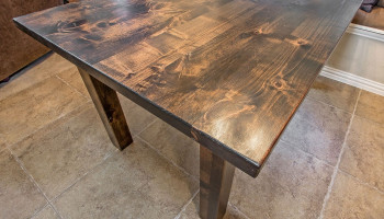 We Build Custom Farmhouse Table Hardwood Furniture
